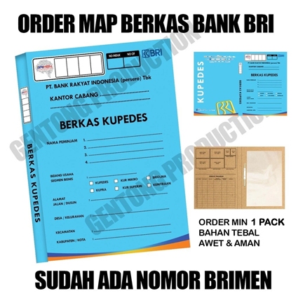Jual CETAK MAP BRI 1 PACK ISI 30 / CETAK MAP BRI / CETAK MAP BERKAS BRI ...