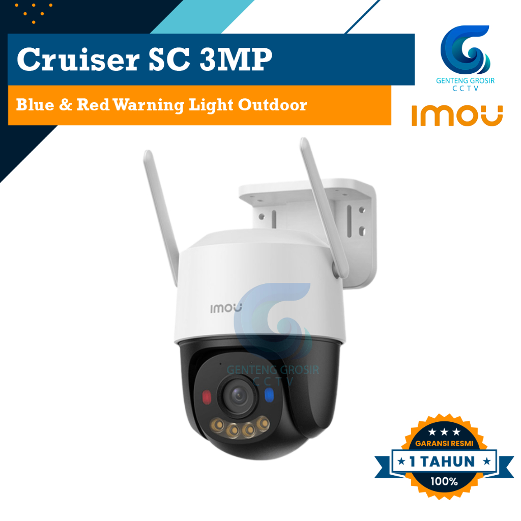 Jual IMOU Cruiser SC 3MP Smart Wifi Blue & Red Warning Light Outdoor ...