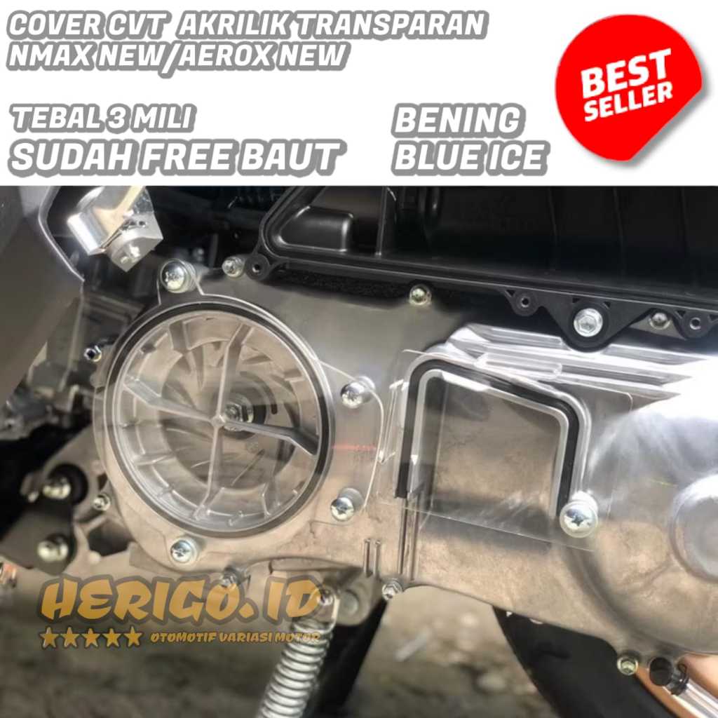 Jual COVER CVT YAMAHA NMAX NEW AEROX NEW AKRILIK TRANSPARAN COVER TUTUP ...