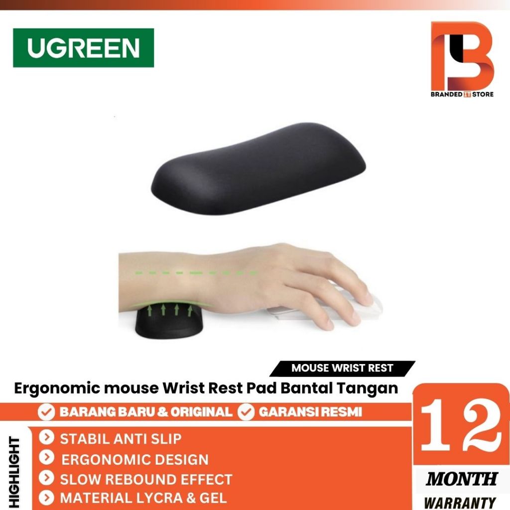 Jual UGREEN Ergonomic Mouse Wrist Rest Pad Bantal Tangan Mouse Foam ...