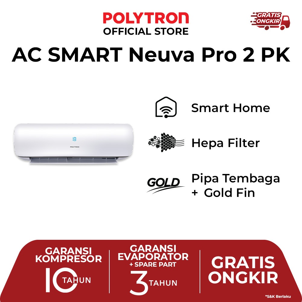 Jual POLYTRON SMART Neuva Pro AC 2 PK PAC 18VZS - Unit Only | Shopee ...