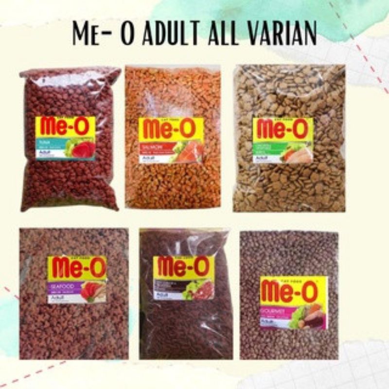 Jual Me-O Meo Adult All Varian Repack 400gr Makanan Kucing Kering ...