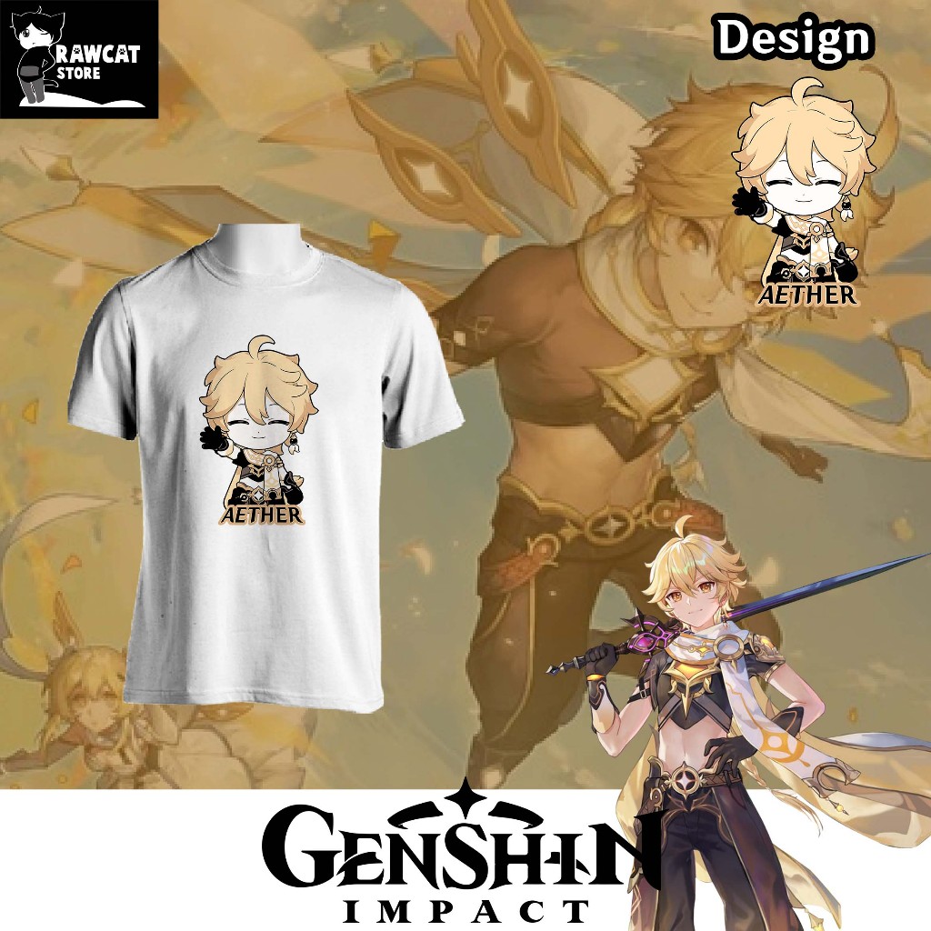 Jual Kaos Game Aether Emote [Genshin Impact] RPG Open World | Shopee ...