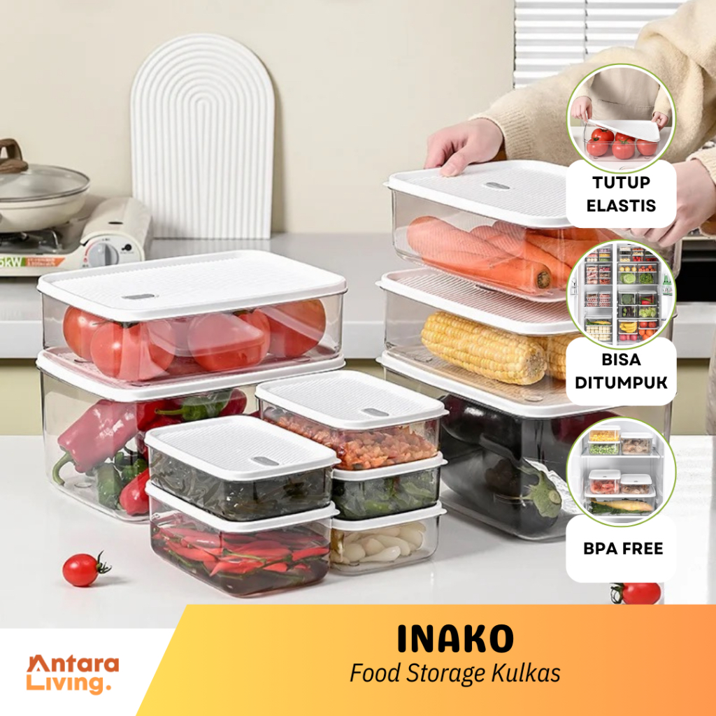 Jual ANTARA - Kotak Kontainer Tempat Penyimpanan Makanan Kulkas Sayur ...