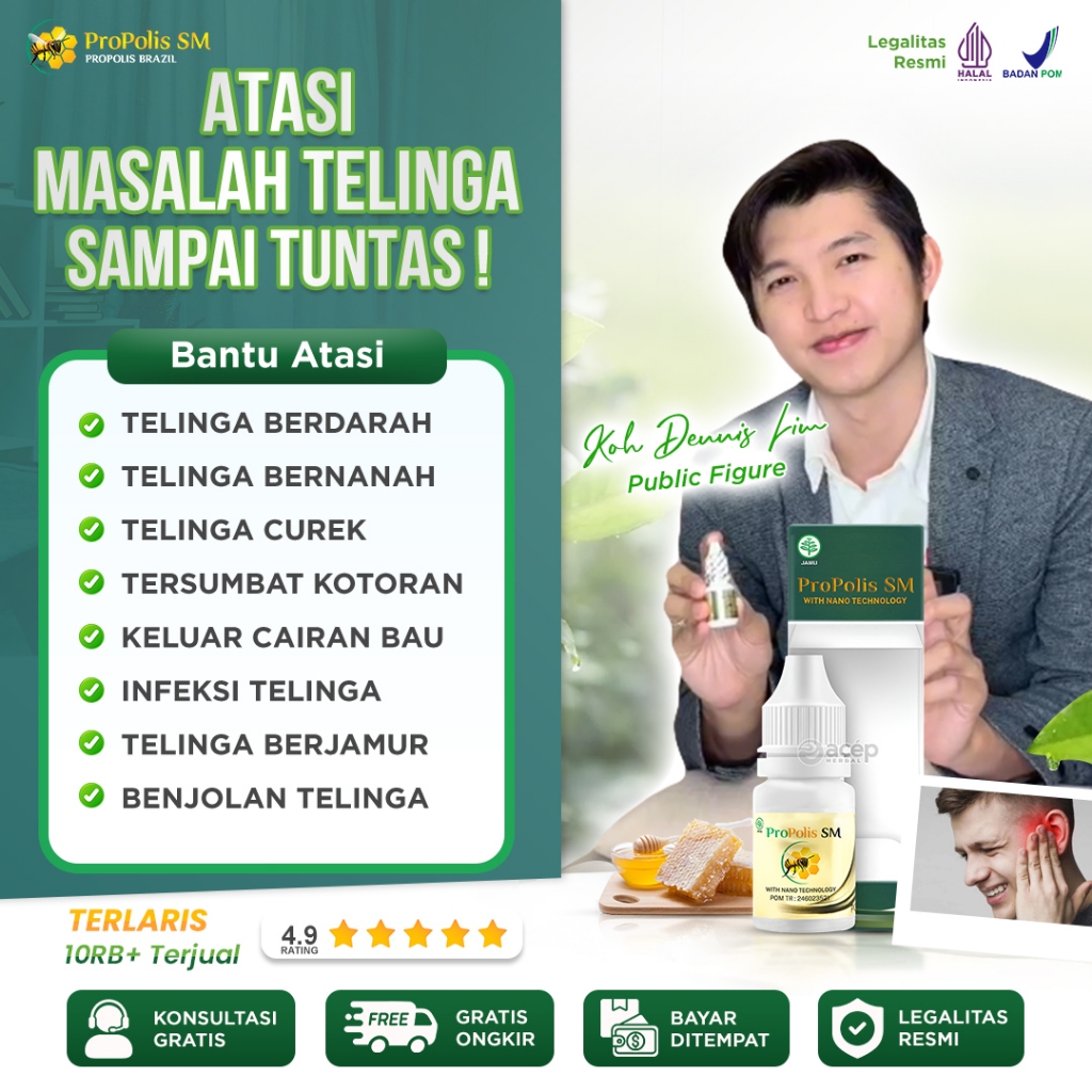 Jual Propolis SM Brazilian Obat Tetes Telinga Congek Conge Menahun ...