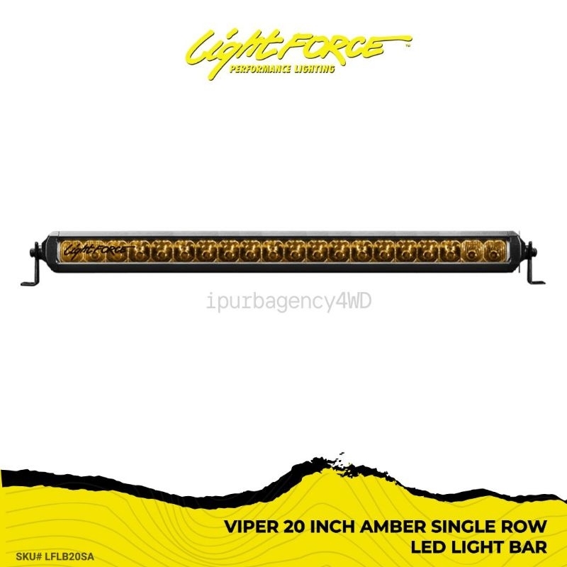 Jual LIGHTFORCE VIPER 20 INCH AMBER SINGLE ROW LED LIGHT BAR — LFLB20SA ...