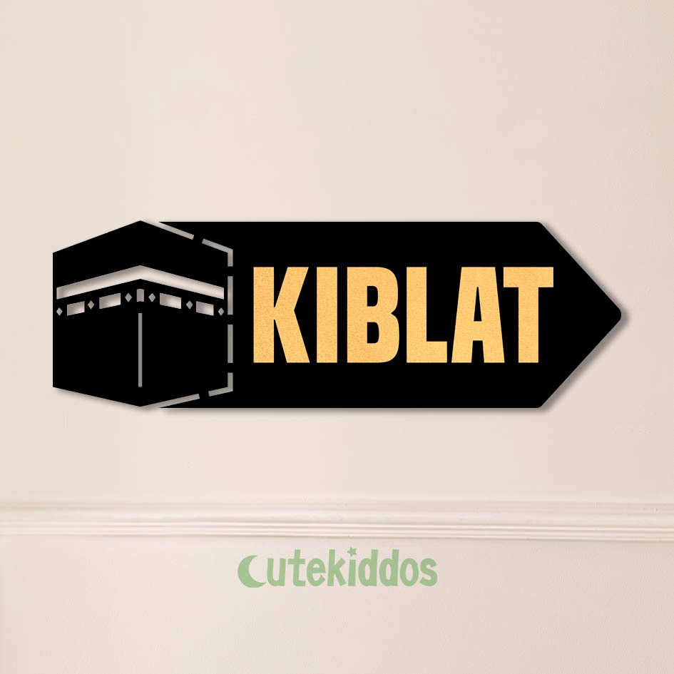 Jual Papan Tanda Penunjuk Arah Kiblat Hiasan Dinding Mushola Masjid ...