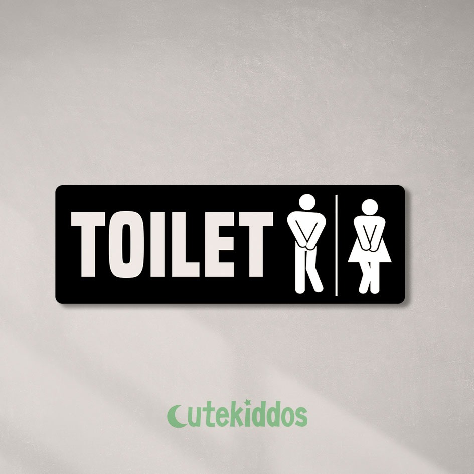 Jual Papan Tanda Toilet Akrilik Sign Board Tulisan Toilet Umum Hiasan ...