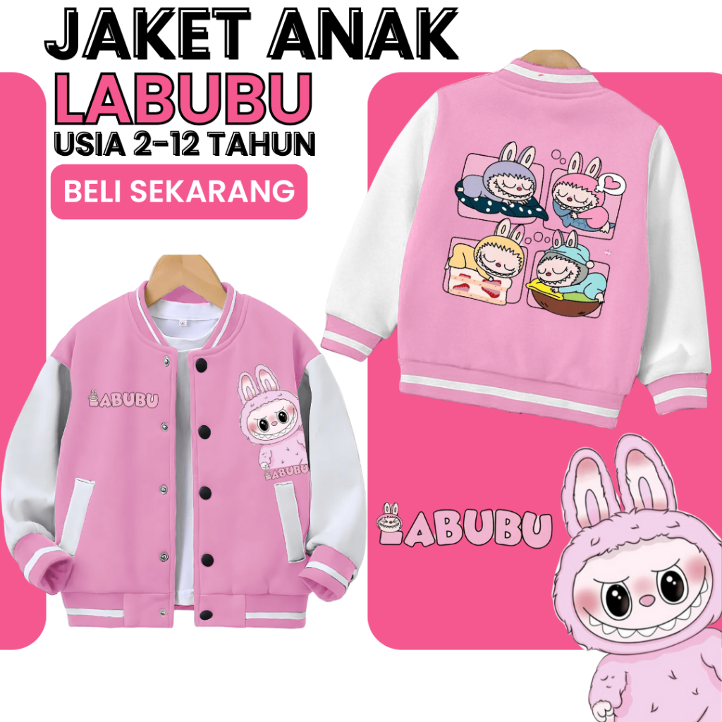 Jual JAKET LABUBU ANAK PEREMPUAN USIA 2-12 TAHUN SPECIAL | Shopee Indonesia