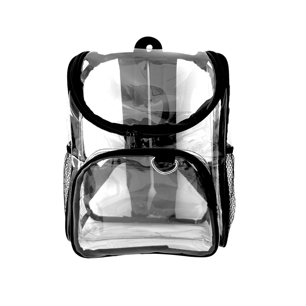 Jual [kstuffind] (READY) TAS PVC TRANSPARAN TAS RANSEL HITAM BAG MURAH ...