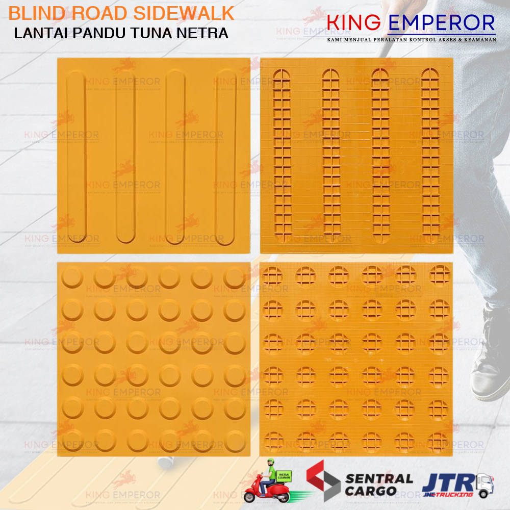 Jual Blind Road Sidewalk Safety Rubber Tiles Bricks / Tactile Paving ...