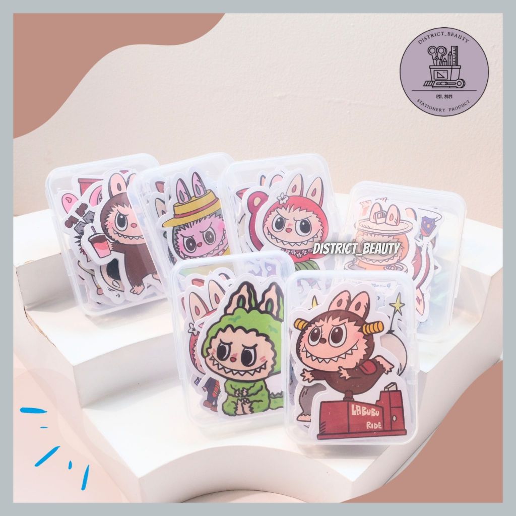 Jual STIKER BOX MINI LABUBU 1 BOX ISI 12 PCS STICKER LABUBU FULLBODY ...