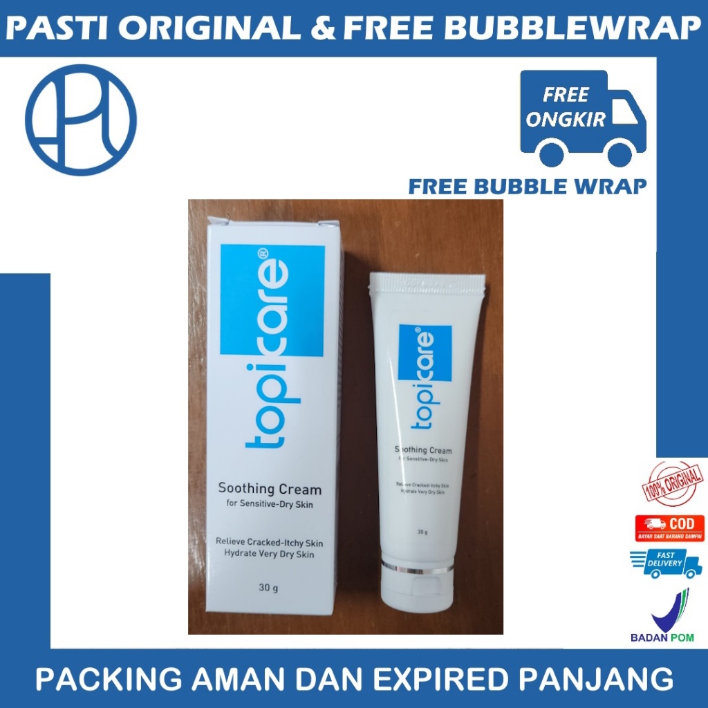 Jual TOPICARE SOOTHING CREAM 30 GRAM FOR SENSITIVE - DRY SKIN | Shopee ...