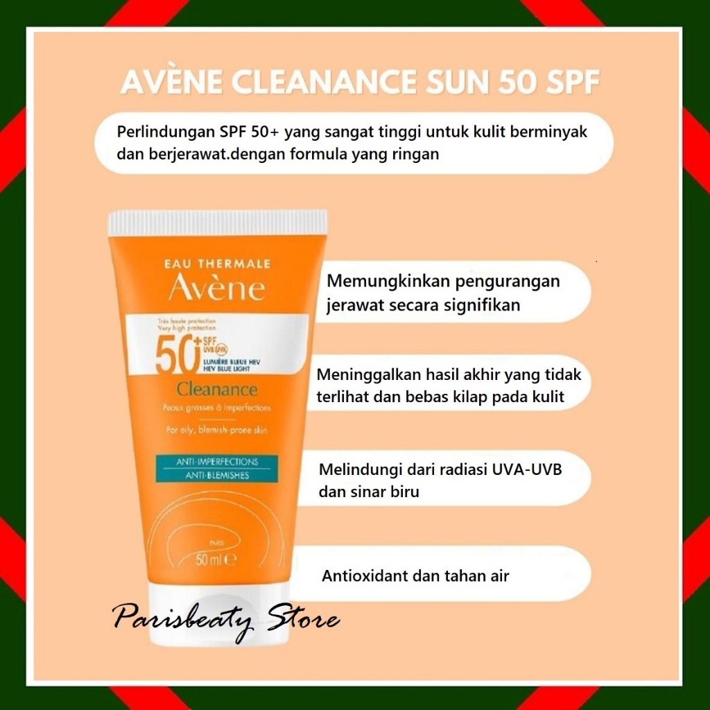 Jual Avene Cleanance Sunscreen SPF 50+ / Sunscreen untuk kulit ...