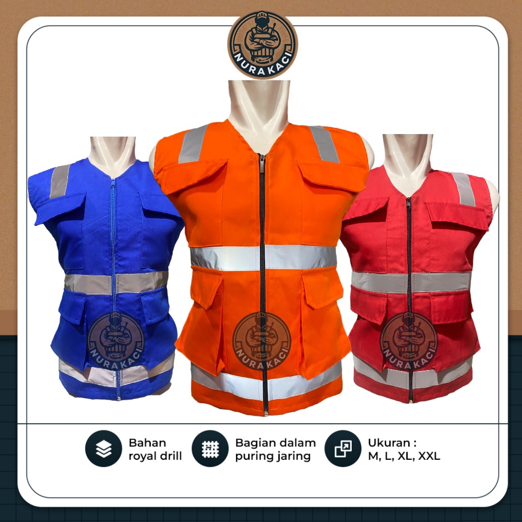 Jual Gratis Logo - Rompi Safety First Bina Marga Pupr Serbaguna Rompi ...