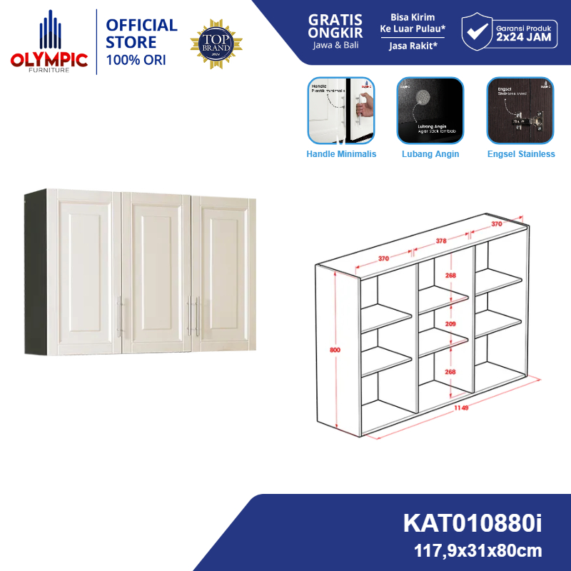 Jual Olympic Kitchen Set / Rak Dapur 3 Pintu / Kabinet Atas / Rak Dapur ...