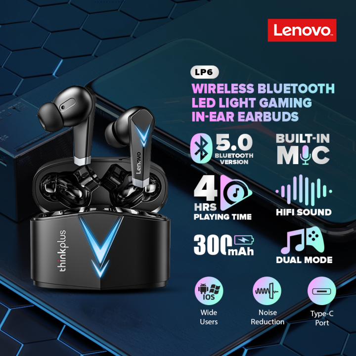 Jual Headphone Think plus LP6 TWS Wireless Bluetooth 5.0 Earphones Game ...