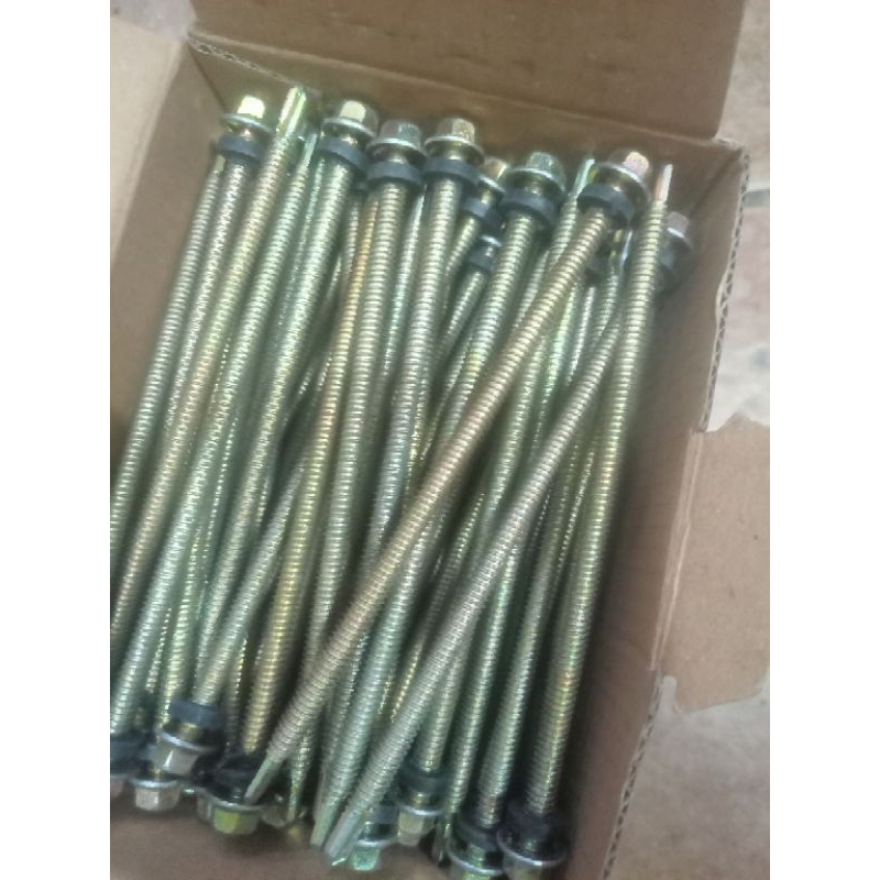 Jual baut skrup roofing 12,5cm /roofing kuning/putih 12,5cm | Shopee Indonesia
