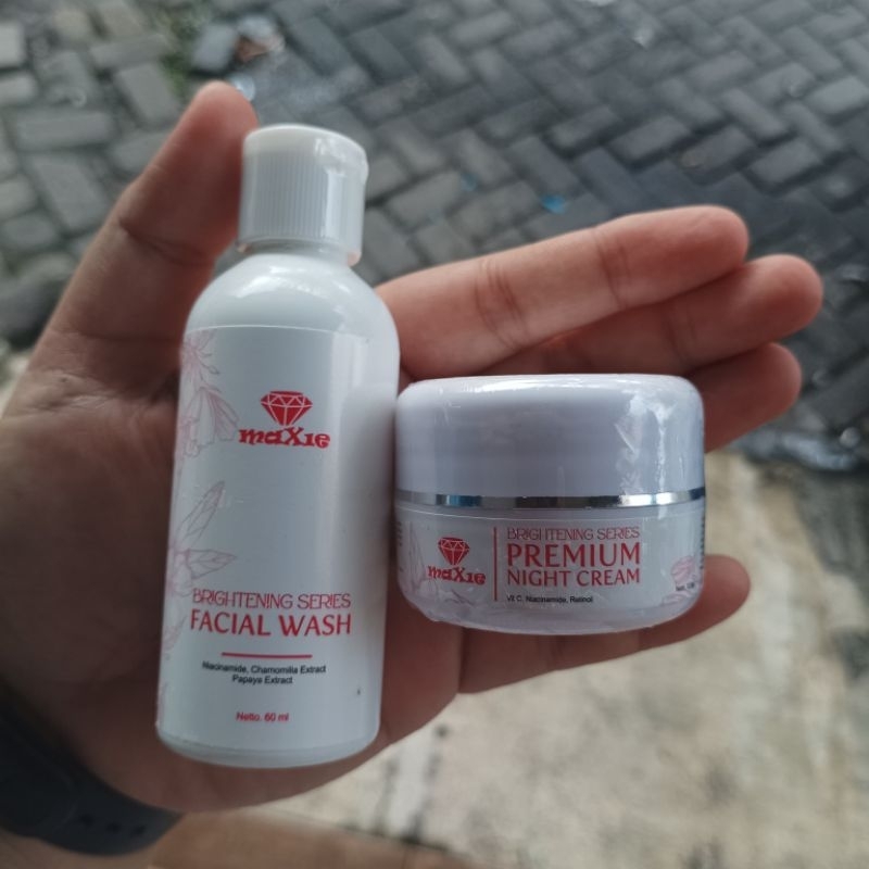 Jual MAXIE GLOW NIGHT CREAM + Facial Wash / MAXIE KRIM MALAM / CREAM ...
