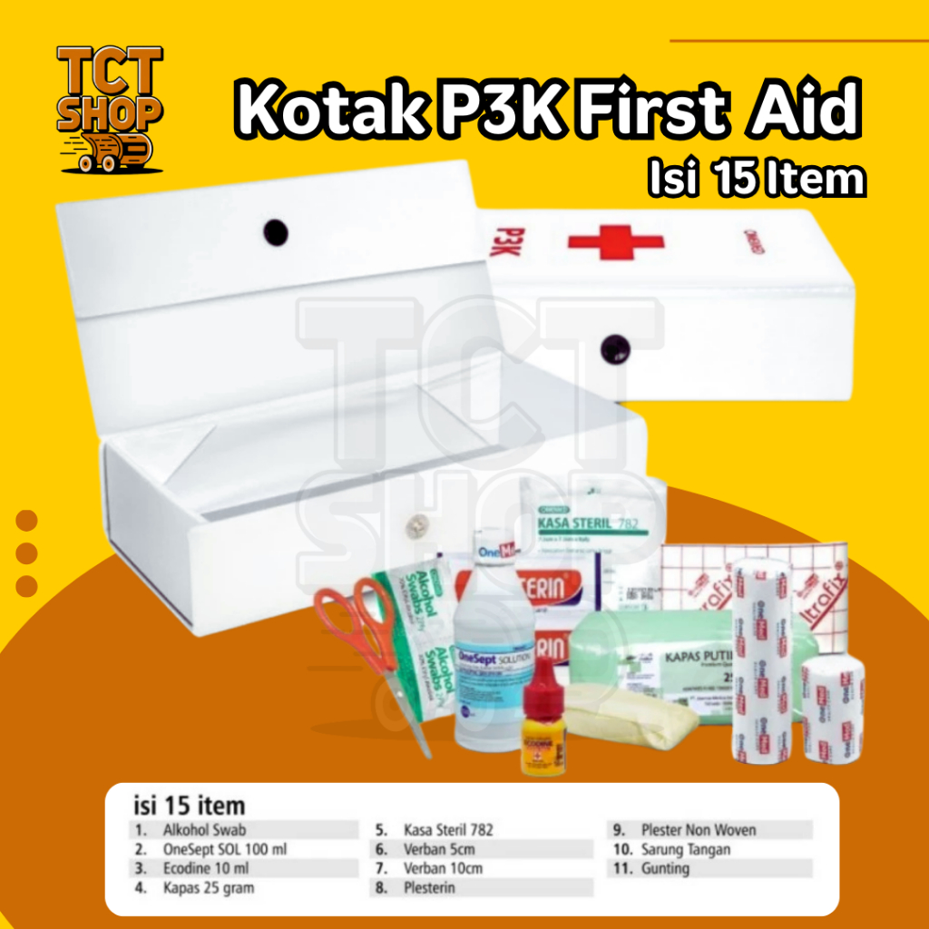 Jual Perlengkapan Medis First Aid Kotak P3K + Isi (Set) onemed Kotak ...