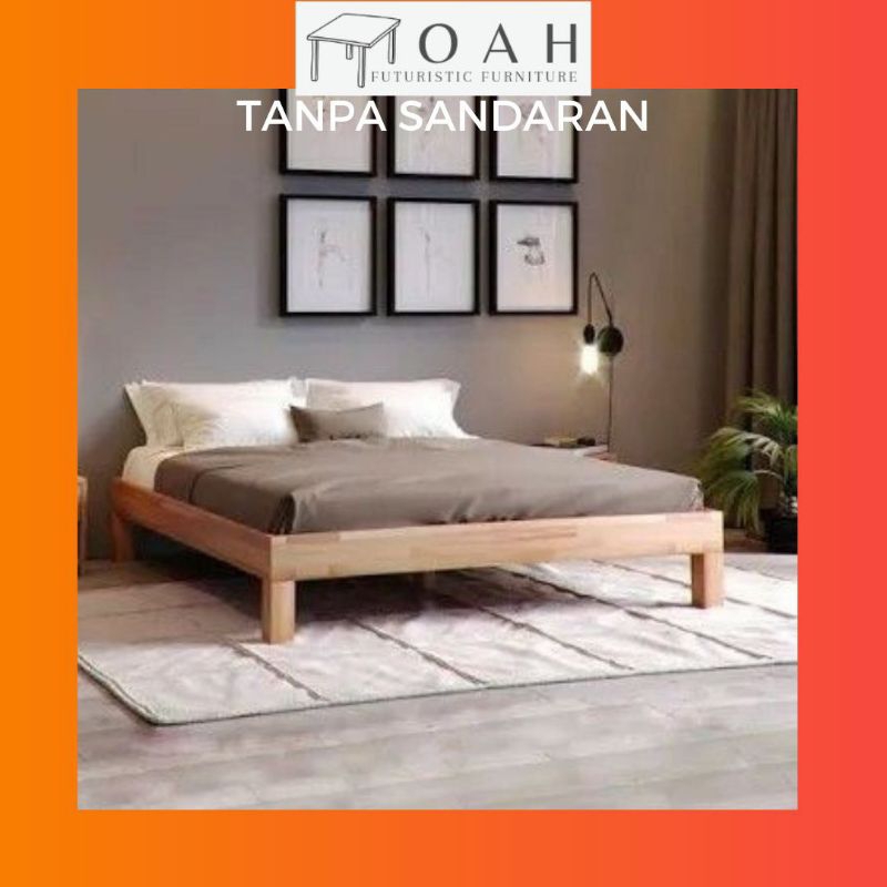 Jual j1 kayu dipan tempat tidur jepang sandaran/ tanpa sandaran ...