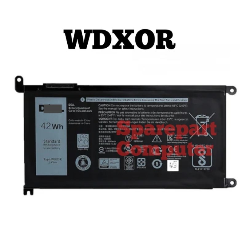 Jual Baterai Battery Batre Dell Inspiron 13 5000 14 5000 2 in 1 P93G ...