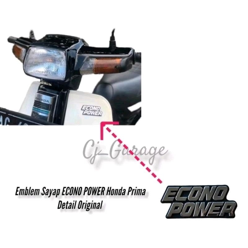Jual Emblem Sayap Prima Loga Emblim Sayap ECONO POWER Honda Prima ...