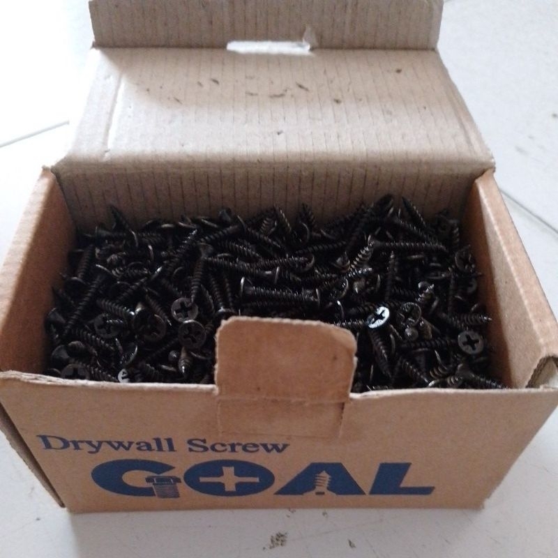 Jual Skrup Gipsum drywall ukuran 6x1 merek goal panjang 2.5cm isi 1000 biji | Shopee Indonesia
