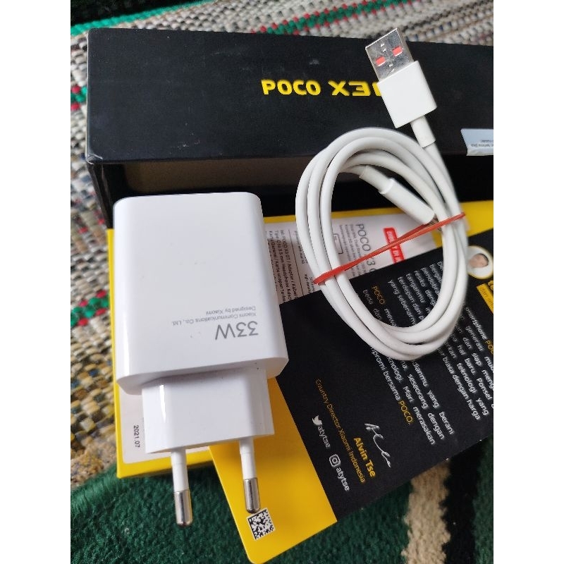 Jual Charger ori Pocophone 33 wat turbo desimal original | Shopee Indonesia