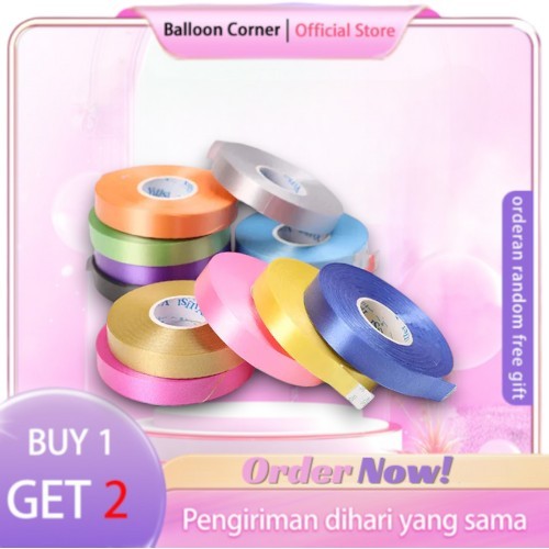 Jual Pita Balon Kecil Ukuran Panjang 5 Meter Warna Warni Pita Balon ...