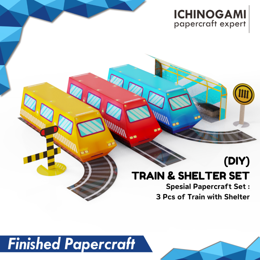 Jual Ichinogami Train & Station Papercraft Set of 3 pcs/pack | Shopee ...