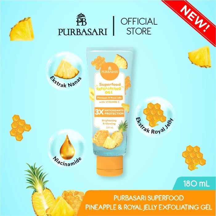 Jual [EXFOLIATING GEL] PURBASARI Superfood Exfoliating Gel / Scrub Badan Exfoliasi - 180ml ...
