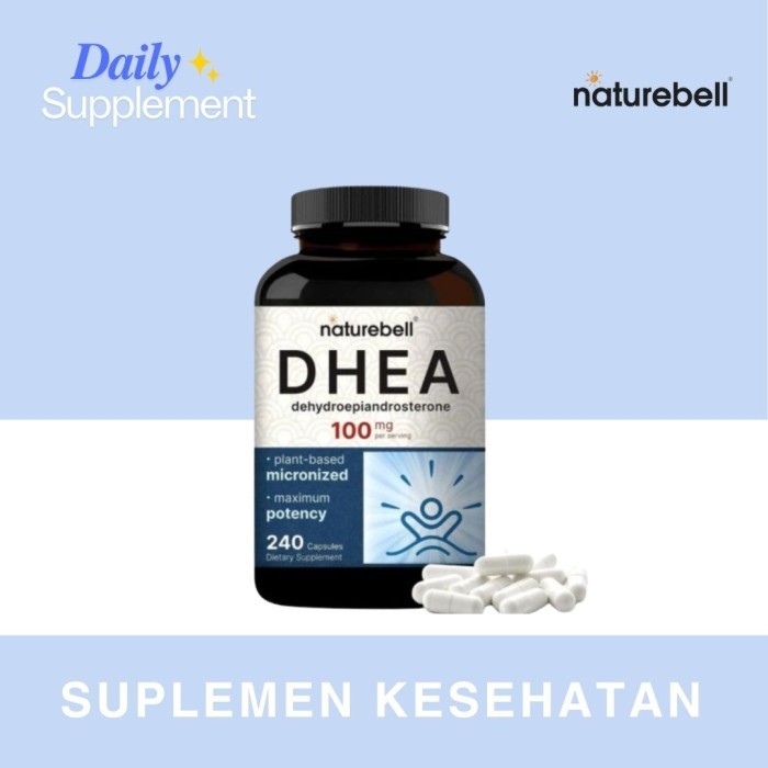 Jual Naturebell DHEA 100mg - 240 Capsules Extra Strength Micronized No ...