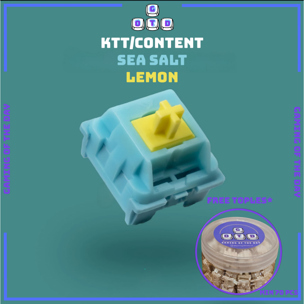 Jual KTT Content Sea Salt Lemon Linear Mechanical Switch Keyboard ...