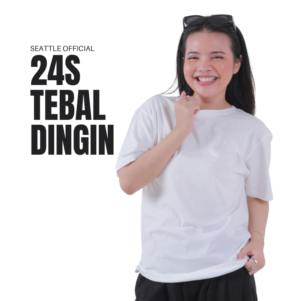 Jual Seattle Kaos Polos Putih Wanita | Bahan Cotton Combed 30s Lembut & Adem | S–XXL | Shopee ...