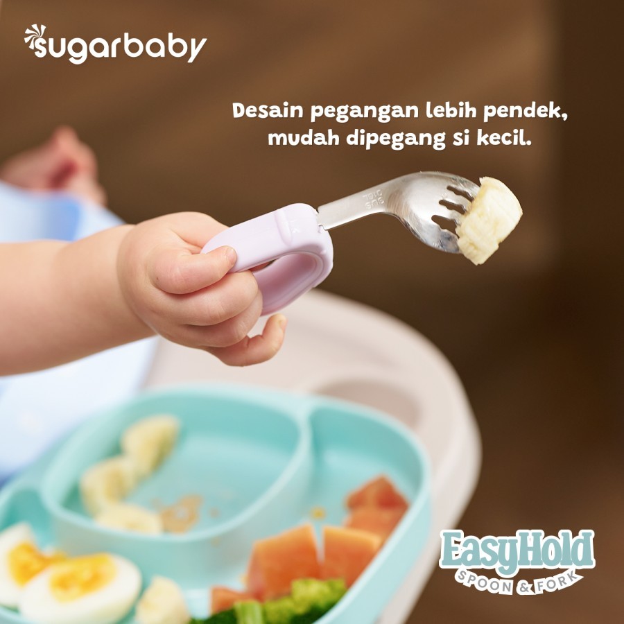 Jual Sugar Baby Easy Hold Spoon & Fork - Sendok MPASI/Sendok Makan Bayi ...