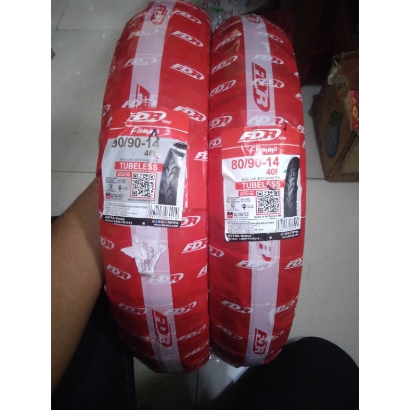 Jual BAN LUAR FDR TUBELESS FLEMMO 80/90-14 ATAU 90/90-14 DEPAN ...