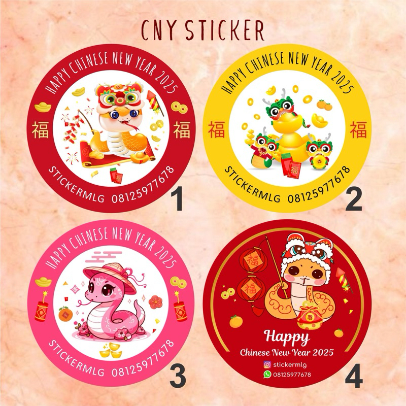 Jual STICKER IMLEK CNY CHINESE NEW YEAR 2025 TAHUN ULAR SNAKE EDITION ...