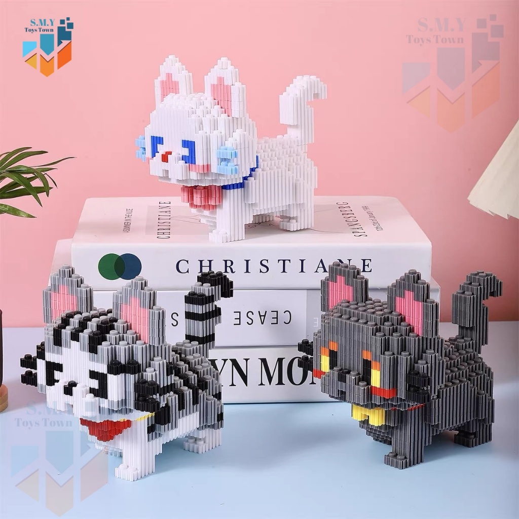 Jual SMY Toystown Nano Block 1Set Animal Cat Kucing Lucu Mini Bricks ...