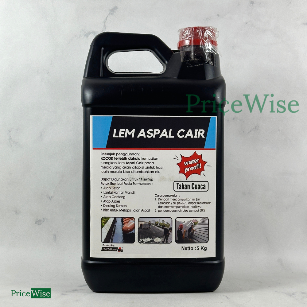 Jual Aspal Cair 5 KG Perfekt / Lem Aspal Cair Emulsi Anti Bocor ...