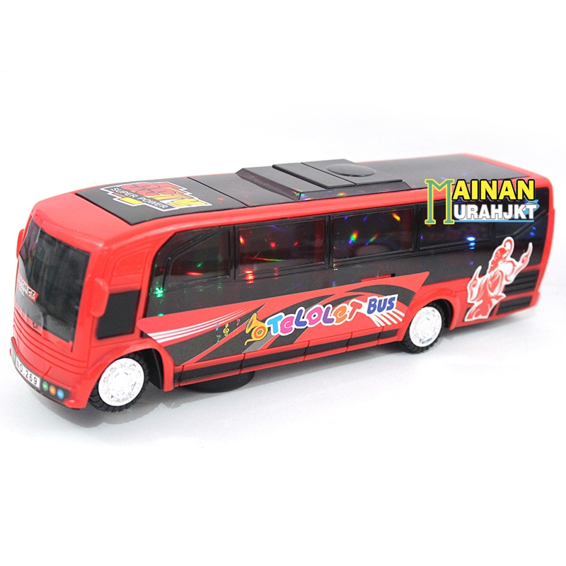 Jual MAINANKEI MAINAN MOBIL TELOLET BUS 5D LIGHTS & MUSIC NO.269 MOBIL ...