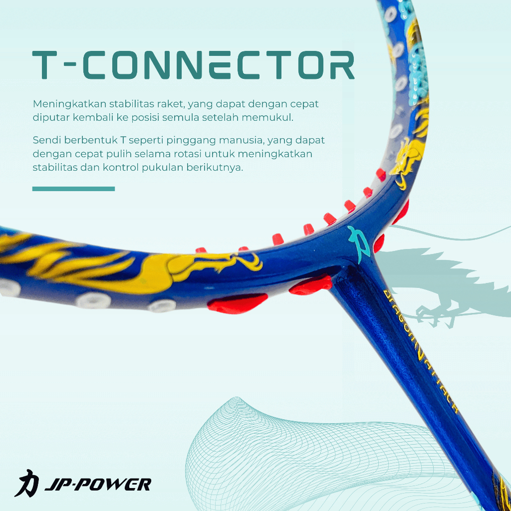 Jual JP POWER Raket Bulutangkis Dragon Z Attack Original 4U 30 Lbs ...