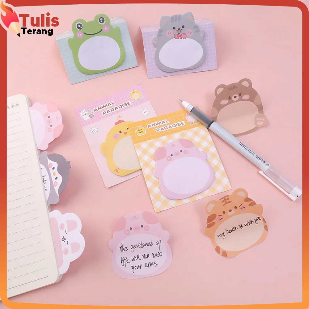 Jual Tempelan Kertas Sticky Notes Motif Animal Lucu Isi 20 Lembar ...
