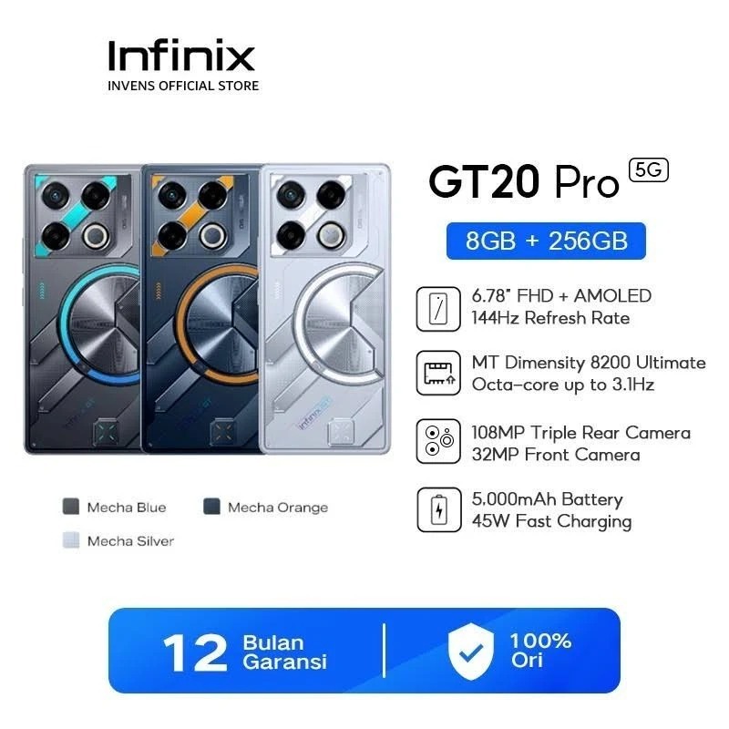 Jual Infinix Gt 20 Pro 5g 8/256 Gb (+8gb Extended Ram) Garansi - Meca ...
