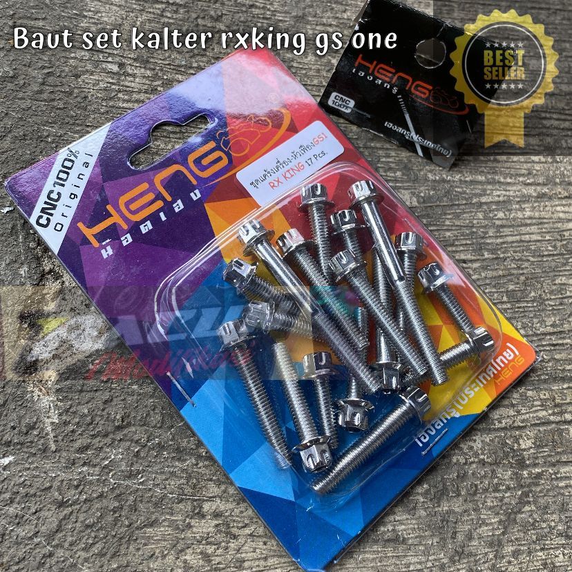 Jual BAUT SET BAK kalter kanan kiri rx-king rxk rxs tainless premium gs one chrome heng original ...