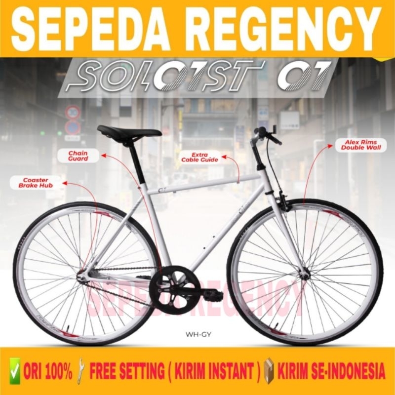 Jual Sepeda Fixie UNITED SOLOIST 01 700C Balap Roadbike Rem Torpedo ...