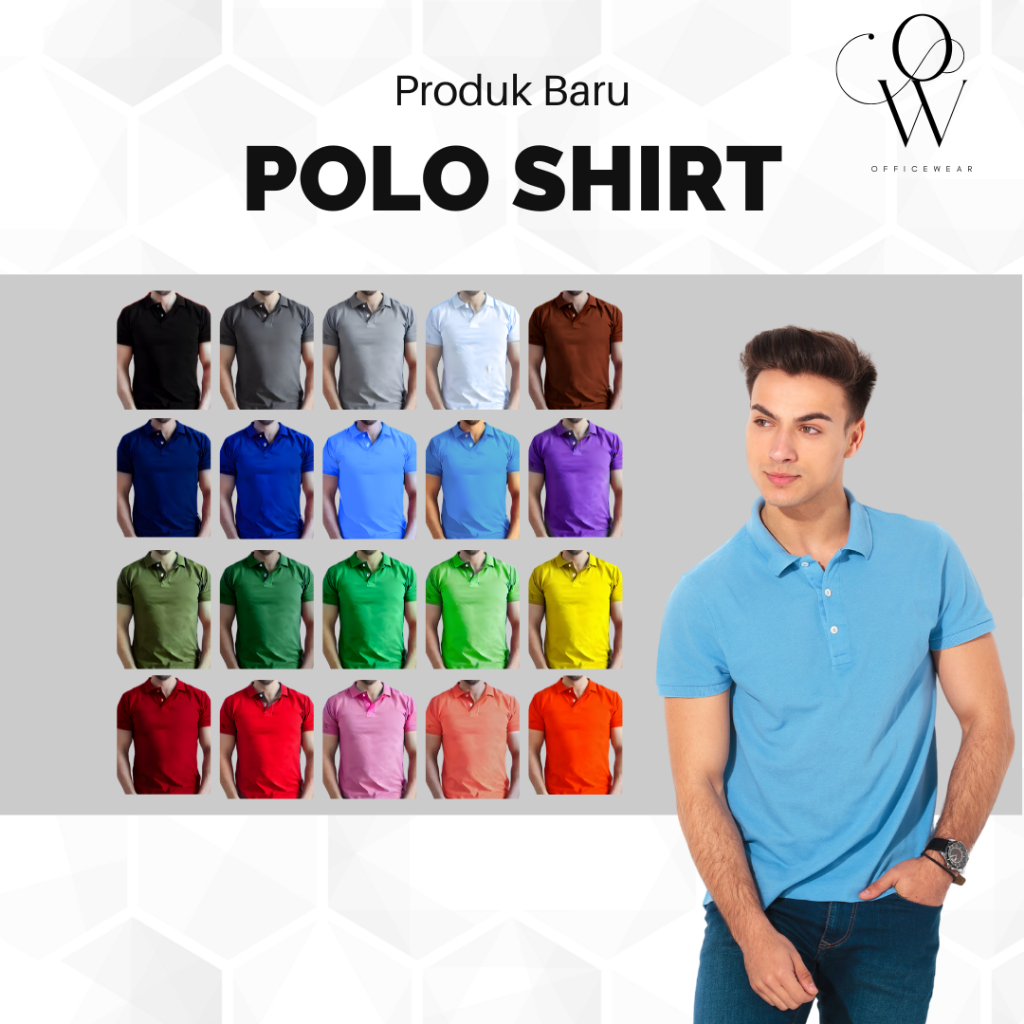 Jual POLO SHIRT - BAJU KAOS POLO KERAH POLOS PREMIUM DEWASA PRIA WANITA ...