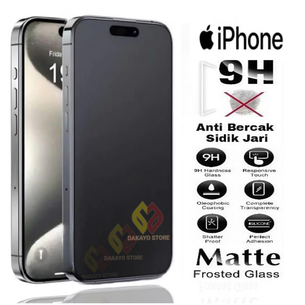 Jual Anti Gores Matte Glass Anti Glare iPhone 16 Pro 16 Pro Max 15 Pro Max 15 Pro 15 15 Plus ...