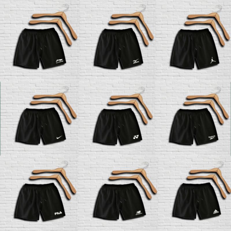Jual ( PAKET 100 DAPAT 10 ) Celana Pendek | Pria wanita | Olahraga gym ...