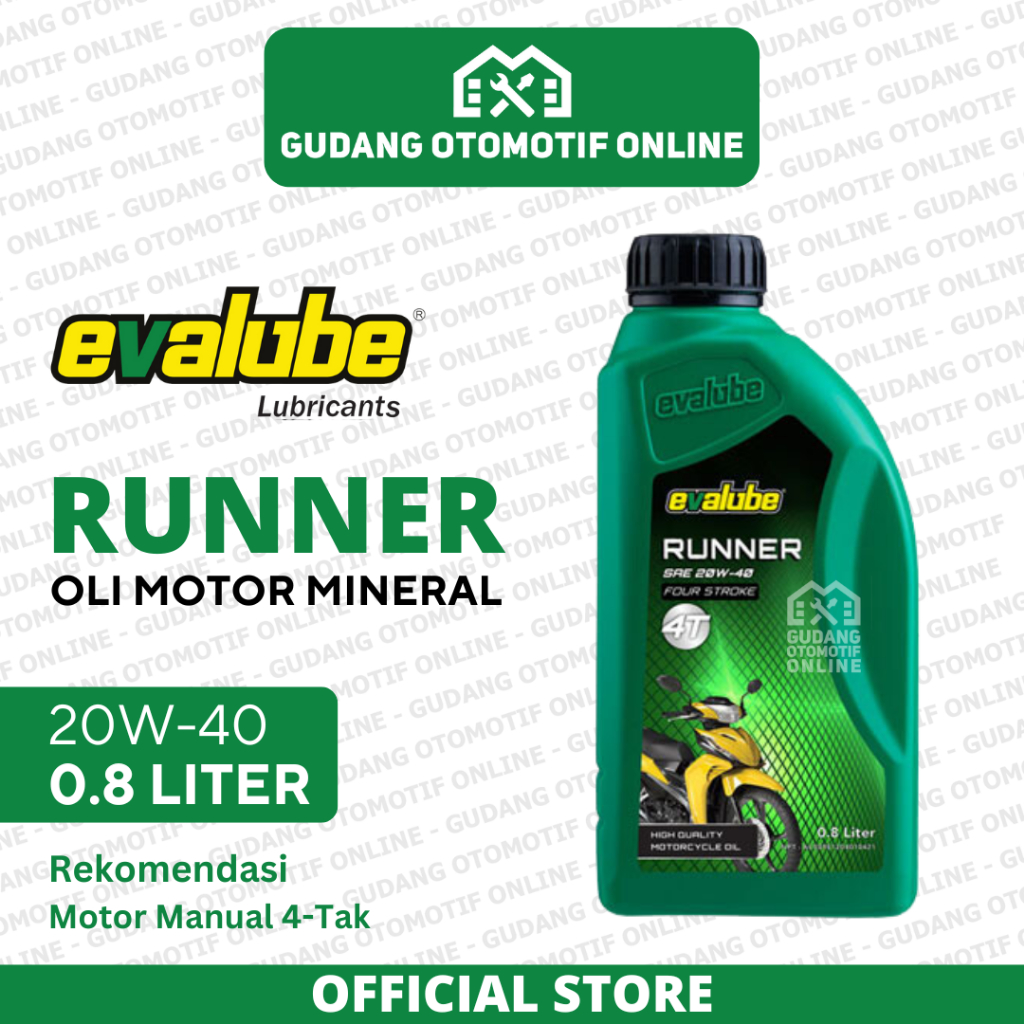 Jual Oli Evalube Runner 4T 20W-40 800 ml 0.8L 0.8 Liter Original - Oli ...